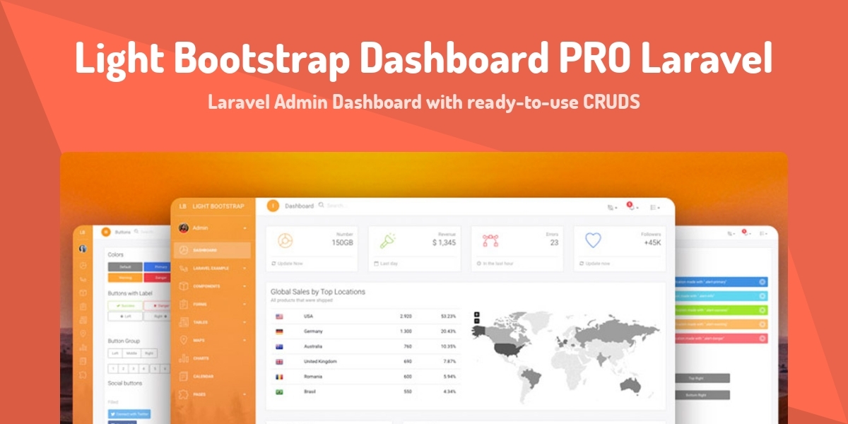 Light Bootstrap Dashboard Pro Laravel Laravel Admin Dashboard With